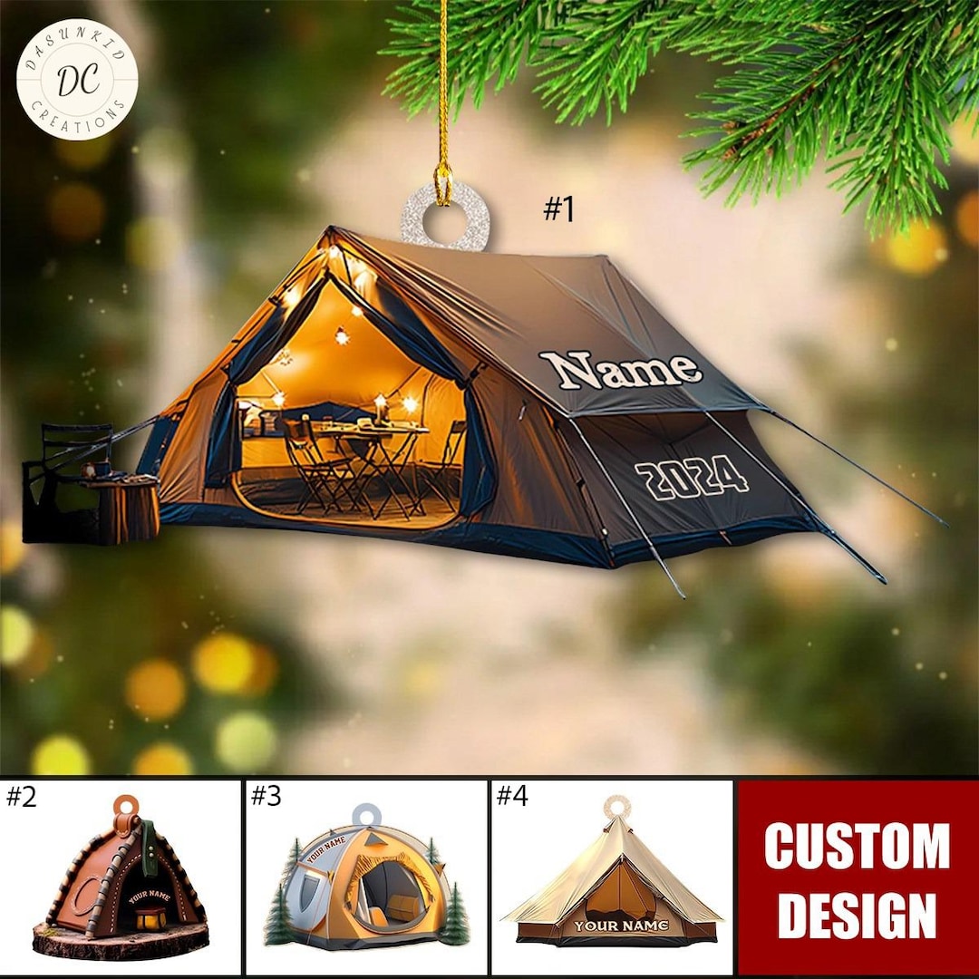 Camping Keepsake, Personalized Camping Tent Ornament, Camping Gift ...
