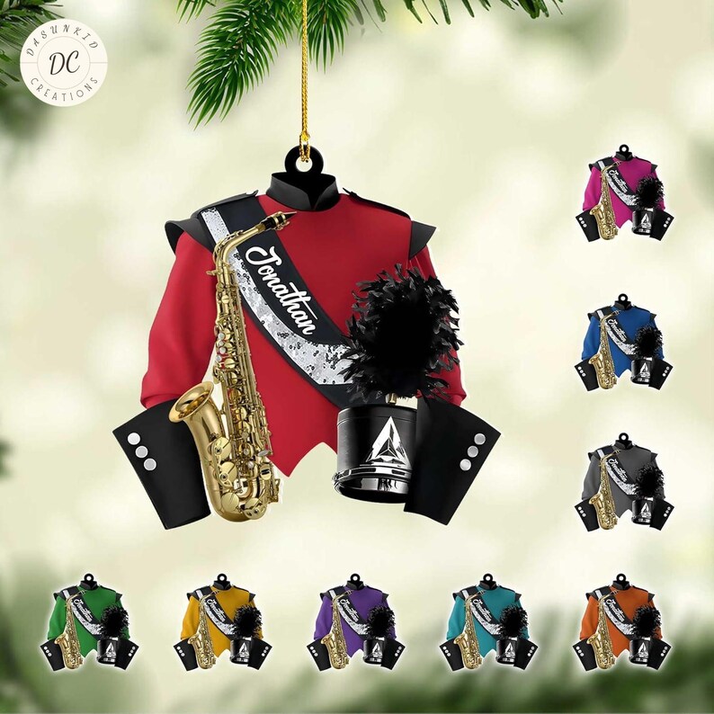 Personalized Saxophone Player Christmas Shaped Ornament, Saxophone ...