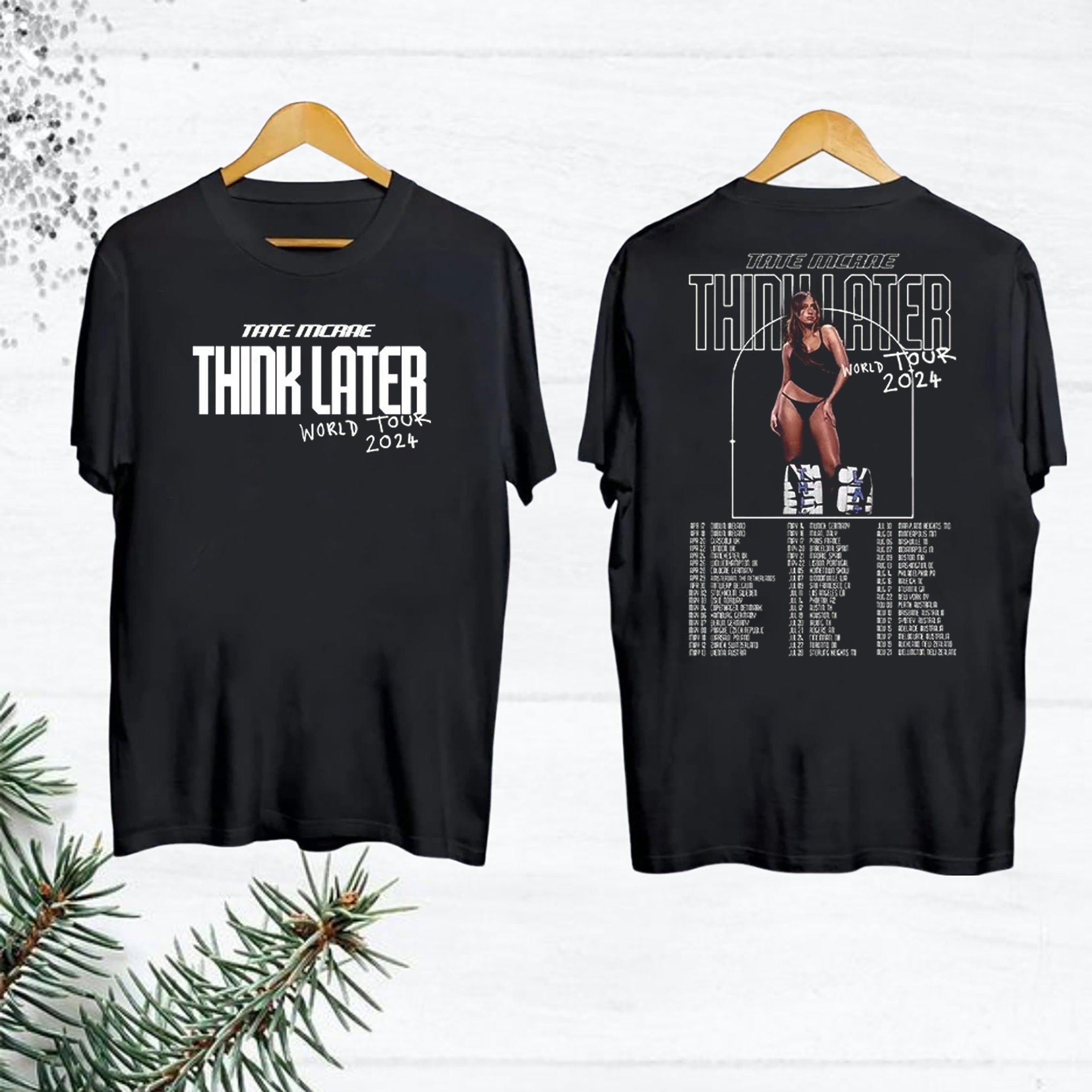 Tate McRae 2024 Concert T-Shirt, Tate McRae The Think Later World Tour ...