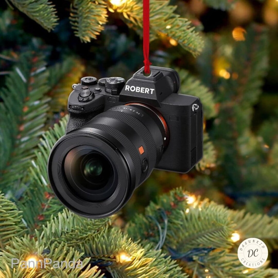 Custom Camera Ornament, Personalized Camera Ornament, Christmas Flat ...