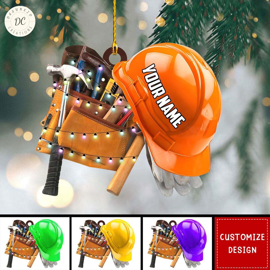 Personalized Ironworker Shaped Ornament, Custom Ironworker Christmas ...