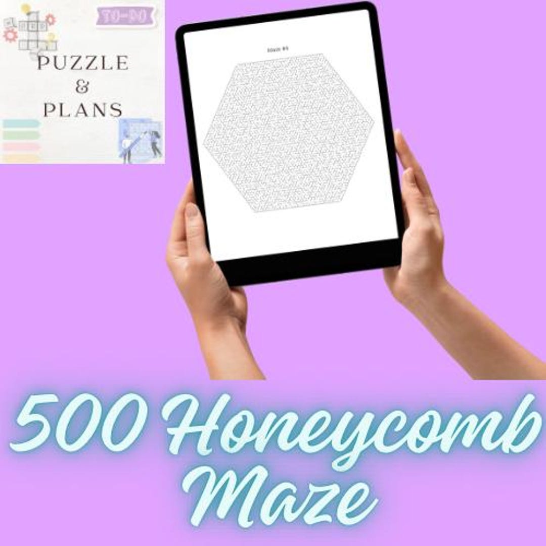 500 Honeycomb Maze Printable Bundle - Interactive Puzzle Adventure for ...