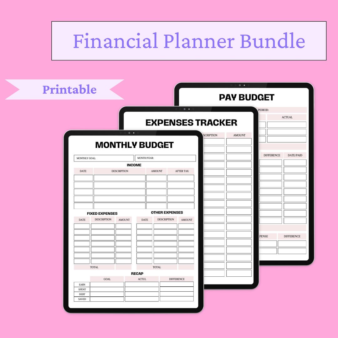 Comprehensive Financial Planner Bundle | Printable and PDF Annotation ...