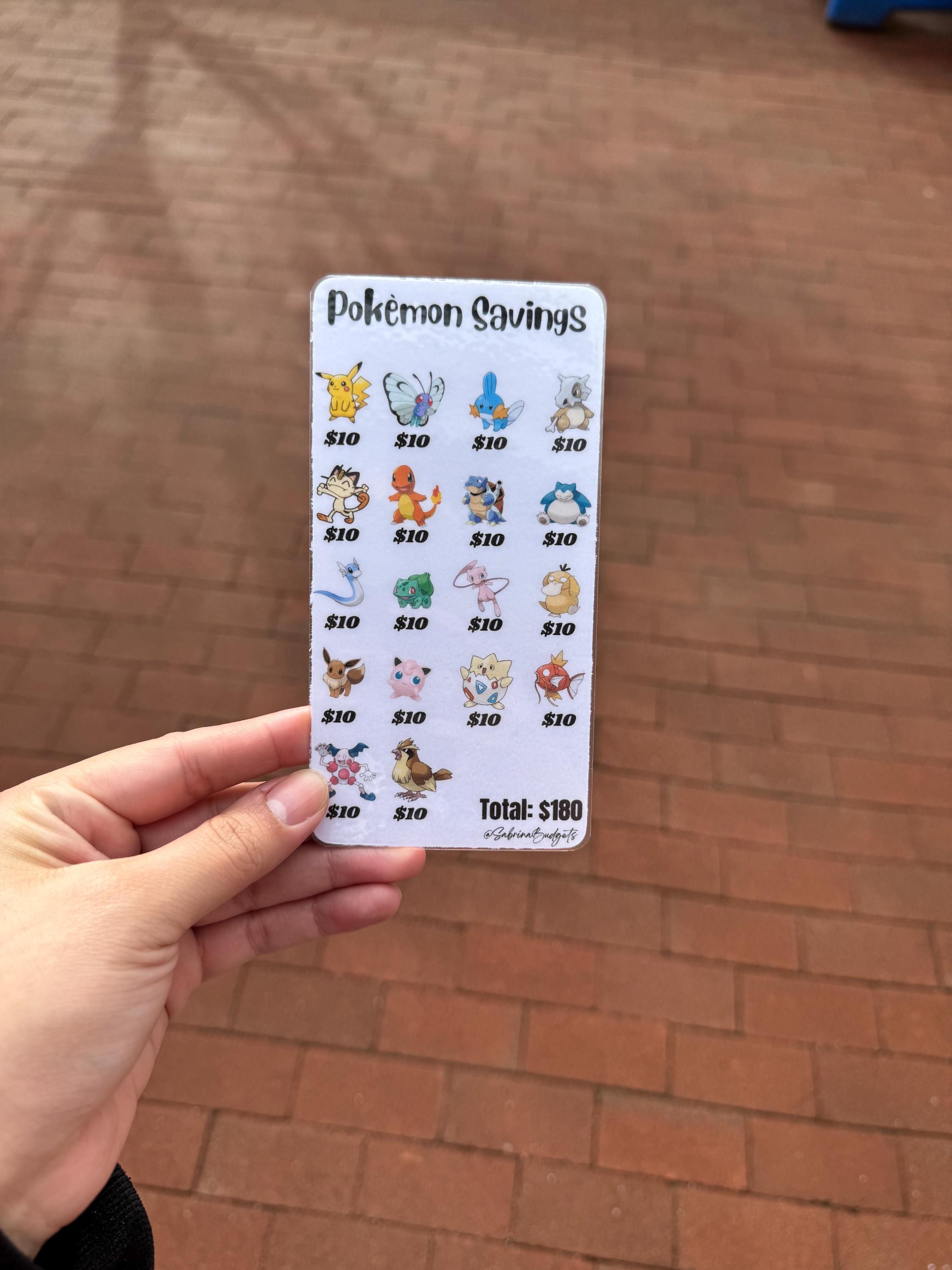 Pokémon Savings Challenge - Etsy