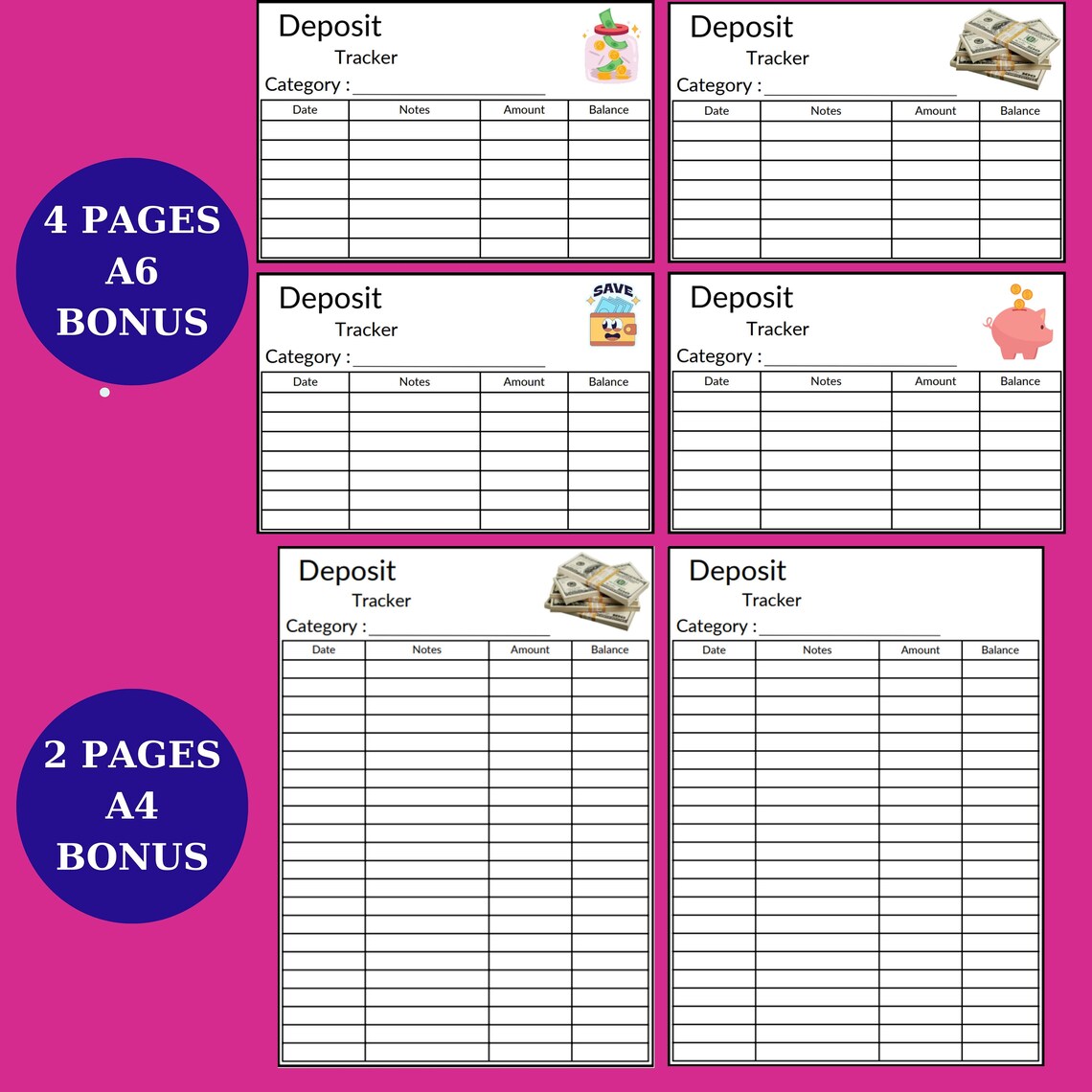 Euro Kids Savings Challenge, Children Saving Tracker, Savings Challenge ...