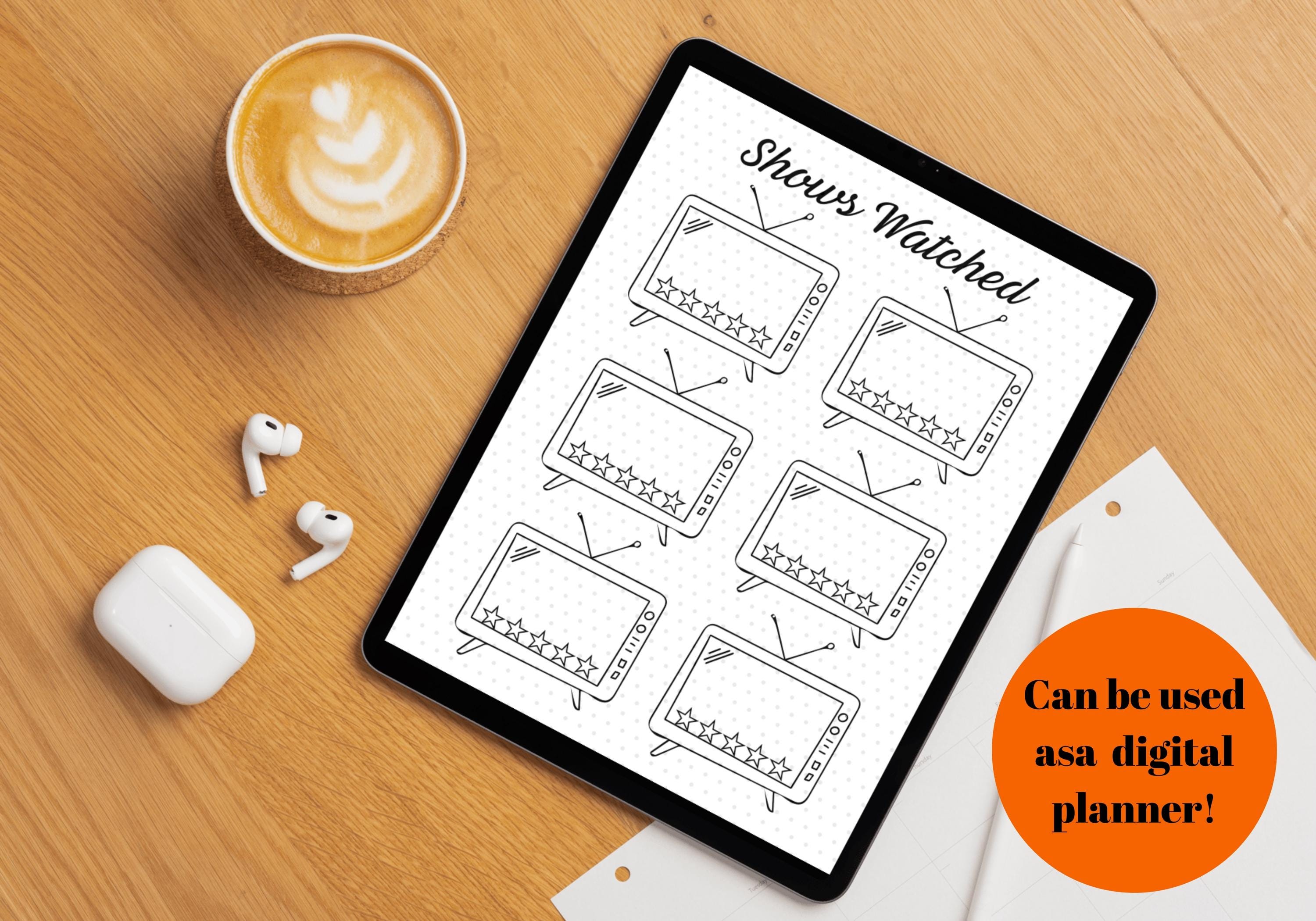 Shows Watched Tracker: Printable TV Program Journal Page - Etsy