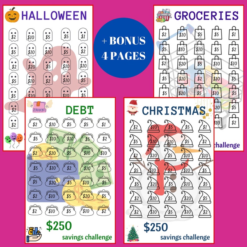 A6 Monthly Savings Challenge Printable: 12-month Tracker (PDF) - Etsy