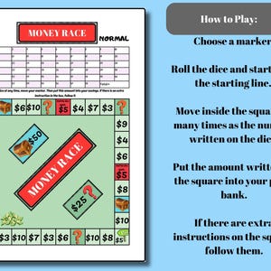 Money Race Savings Challenge - Printable Savings Game & Budget Tracker ...