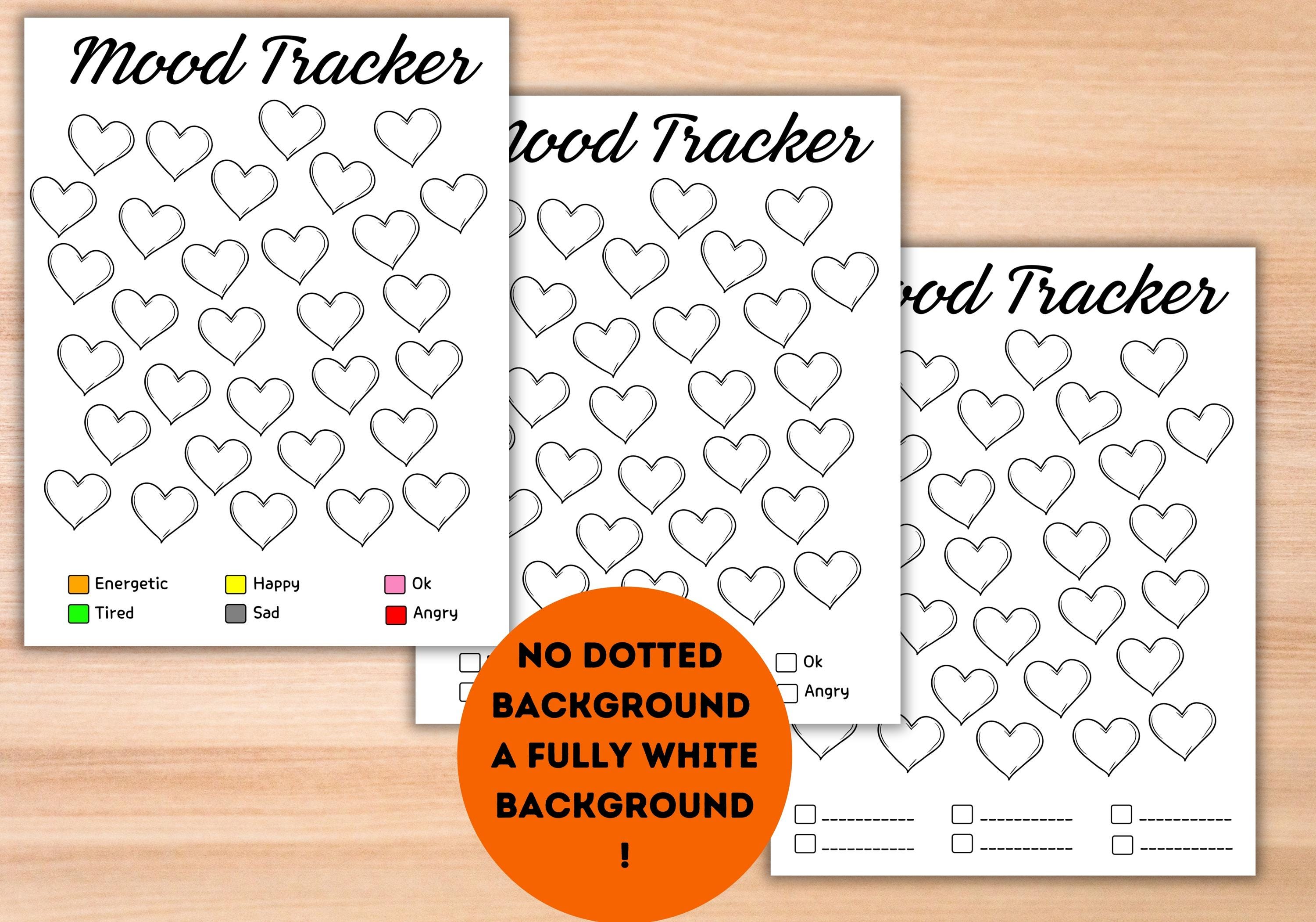 Heart Mood Tracker: Printable Journal Template (digital Planner) - Etsy