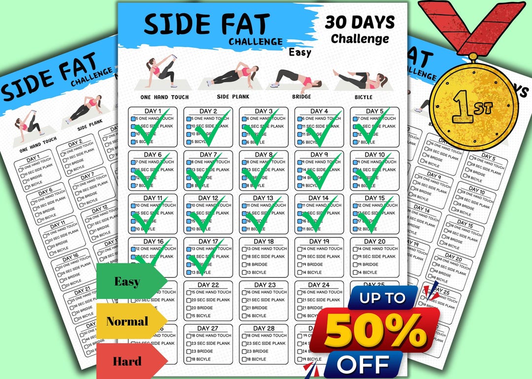 30 Day Side Fat Burning Workout Plan - Easy and Effective - Waist ...