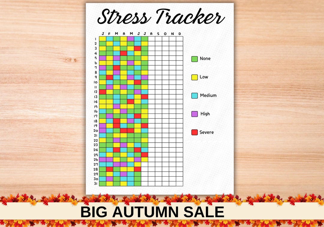 Stress Tracker - Printable Stress Tracker Journal - Anxiety & Mood ...