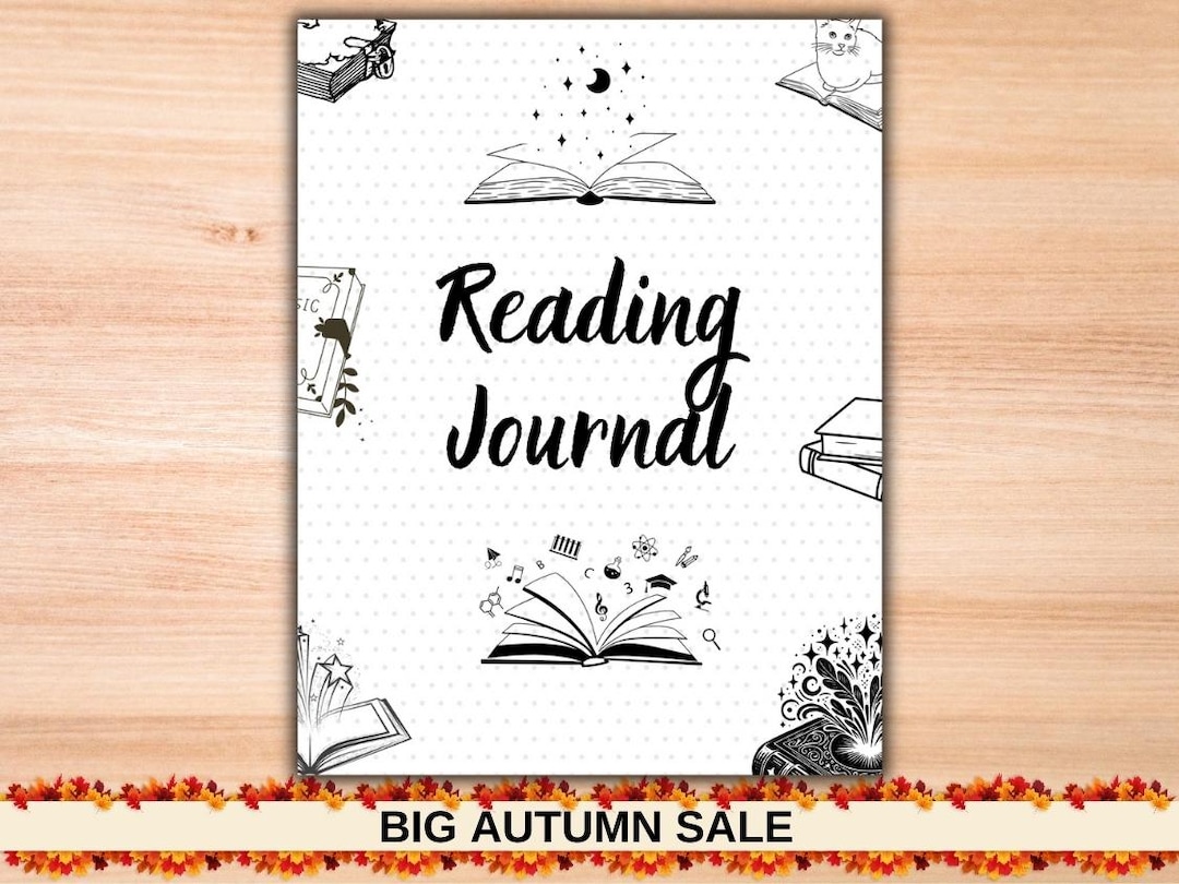 Reading Journal Cover Page Printable Book Journal Title Page Stylish ...