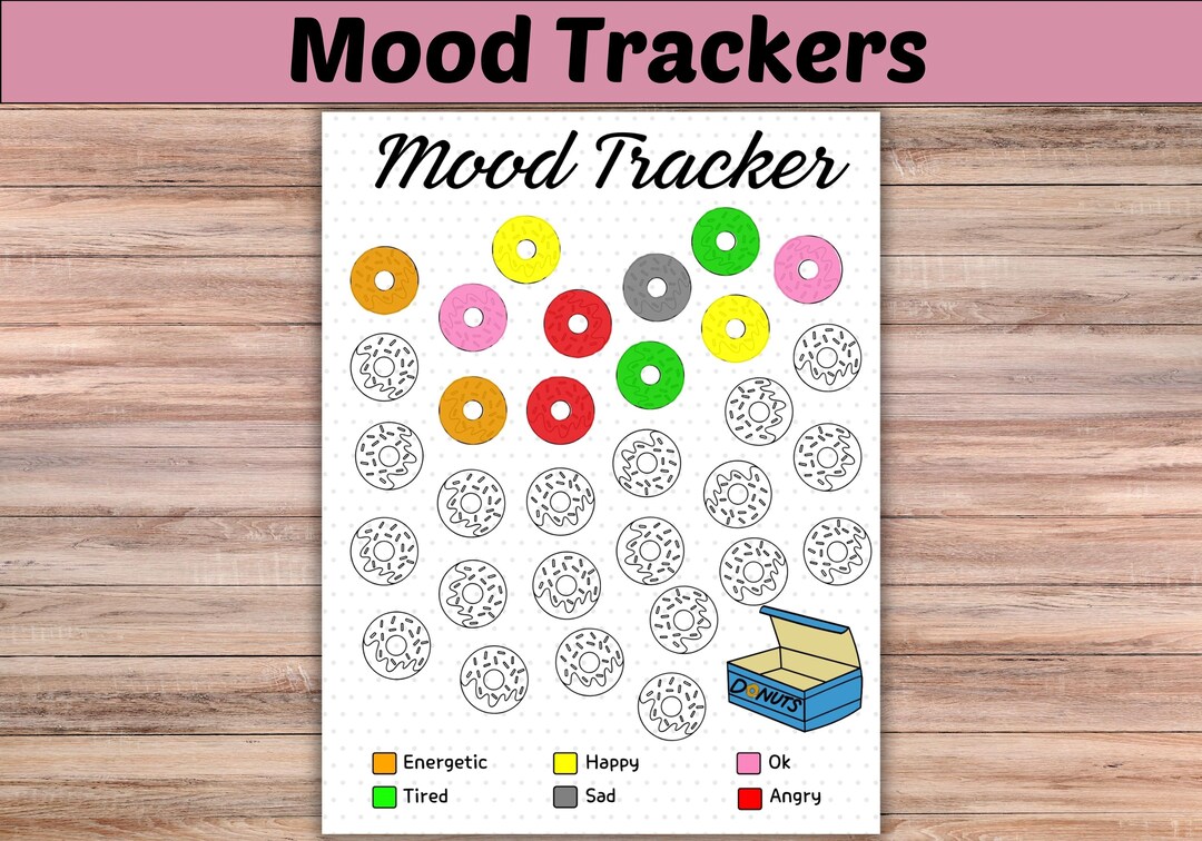 Donut Mood Tracker: Printable Feelings Journal (PDF) - Etsy