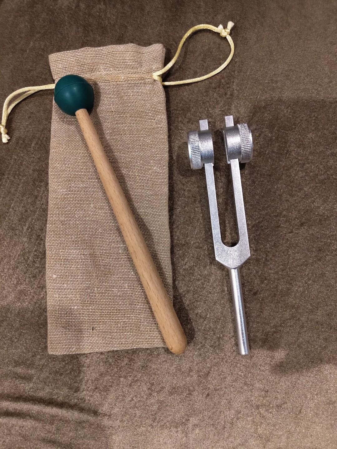 256 Hz Metal Tuning Fork With Bag and Mallet Weighted Tuning Forks for ...