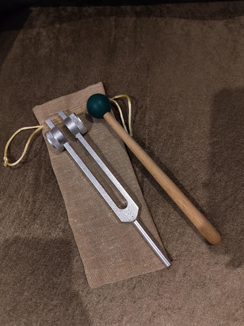 128 Hz Metal Tuning Fork With Bag and Mallet Weighted Tuning Forks for ...