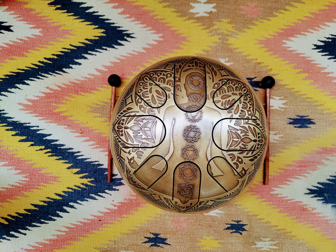 Seven Chakra Beautiful Carving Happy Drum (steel Drum/handpan) Musical ...