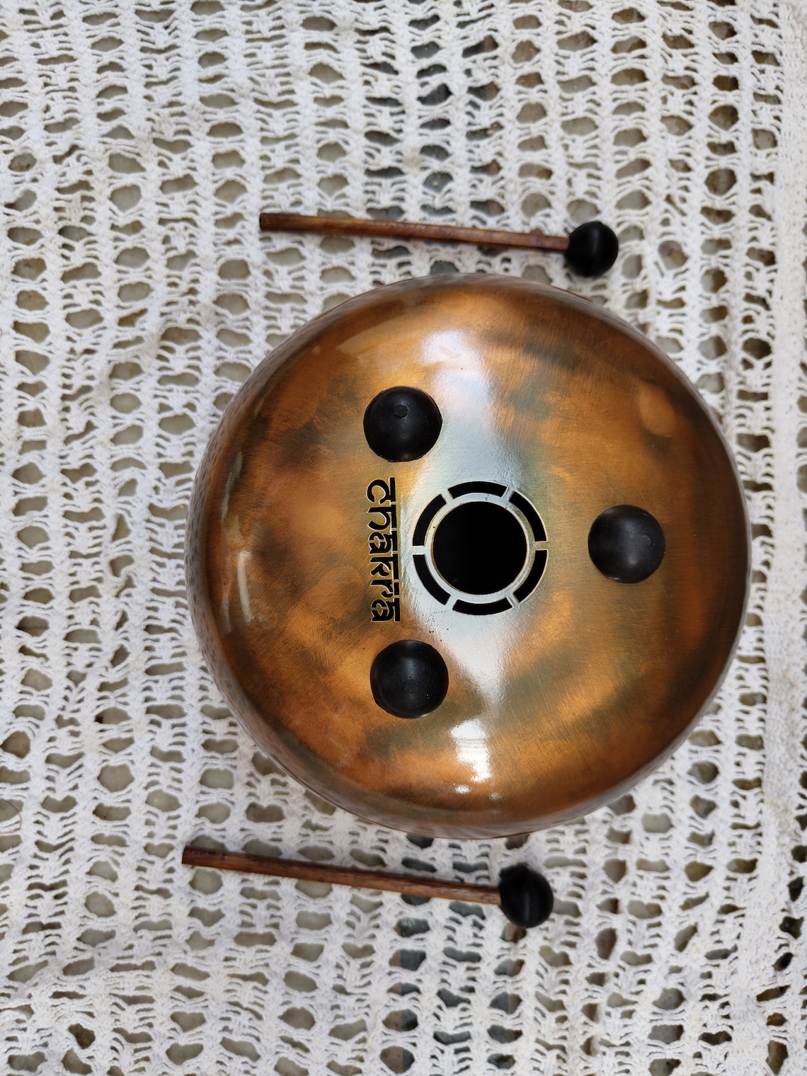 Beautiful OM Carving Happy Drum (steel Drum/handpan) Musical Instrument ...