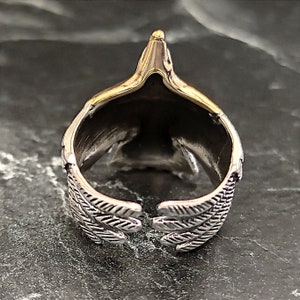 925K Sterling Silver Eagle Ring , Silver Eagle Signet Ring , 925 ...