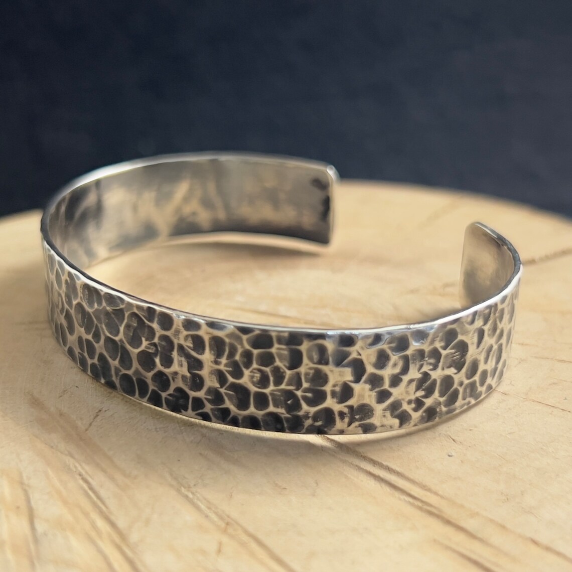 Oxidized Hammered Damascus Cuff Bracelet, Hand Inlaid Cuff Bracelet ...