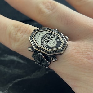 Silver Hazrat Imam Ali Islamic Carving Ring, Nadi Ali Prayer Ebced ...