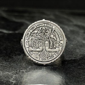 Silver Ancient Pharaoh Ring , 925 Sterling Silver Egyptian Pharaohs ...