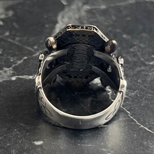 Silver Hazrat Imam Ali Islamic Carving Ring, Nadi Ali Prayer Ebced ...