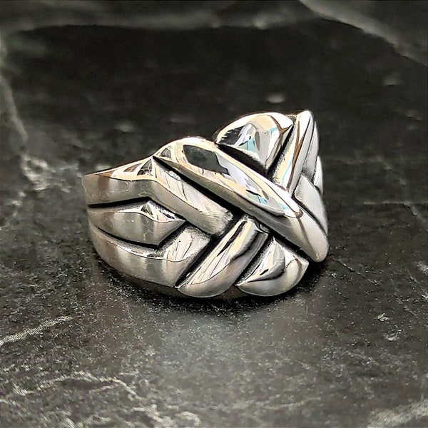 Puzzle Ring Mens - Etsy