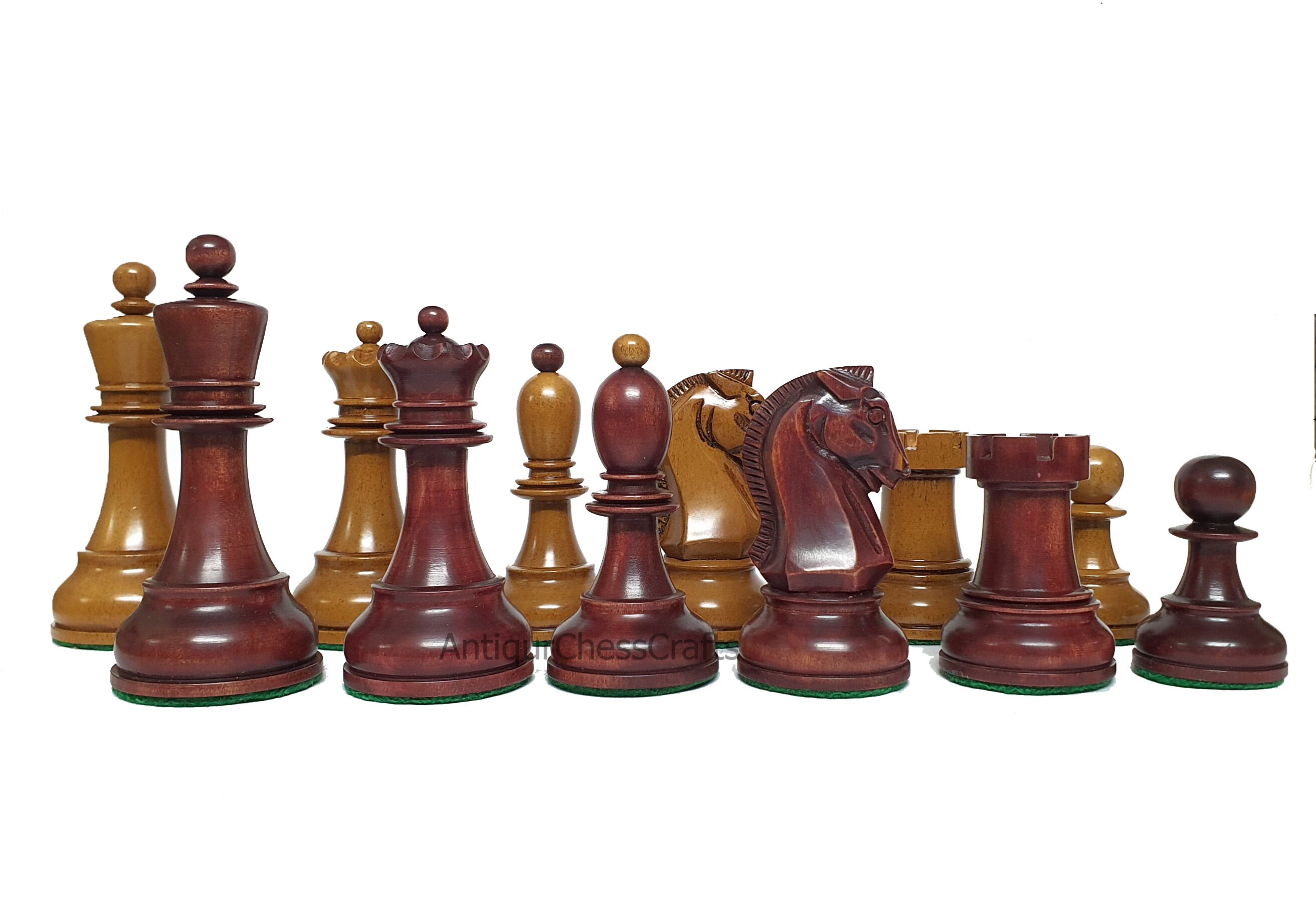 1950s' Fischer Dubrovnik Chess Pieces Only Set Distressed Boxwood ...