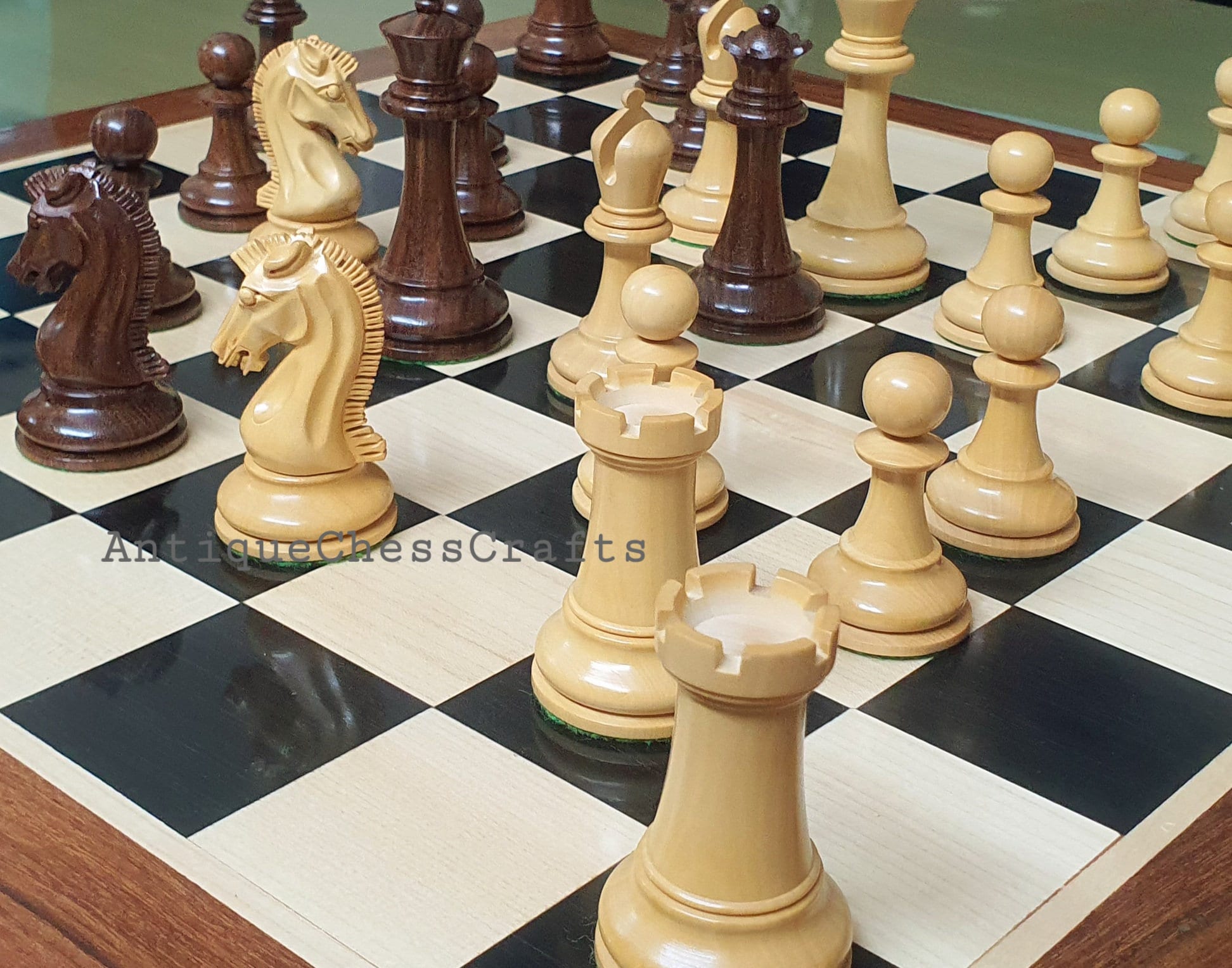 Sinquefield Cup Series Reproduced Staunton Chess Pieces Only Set Double ...