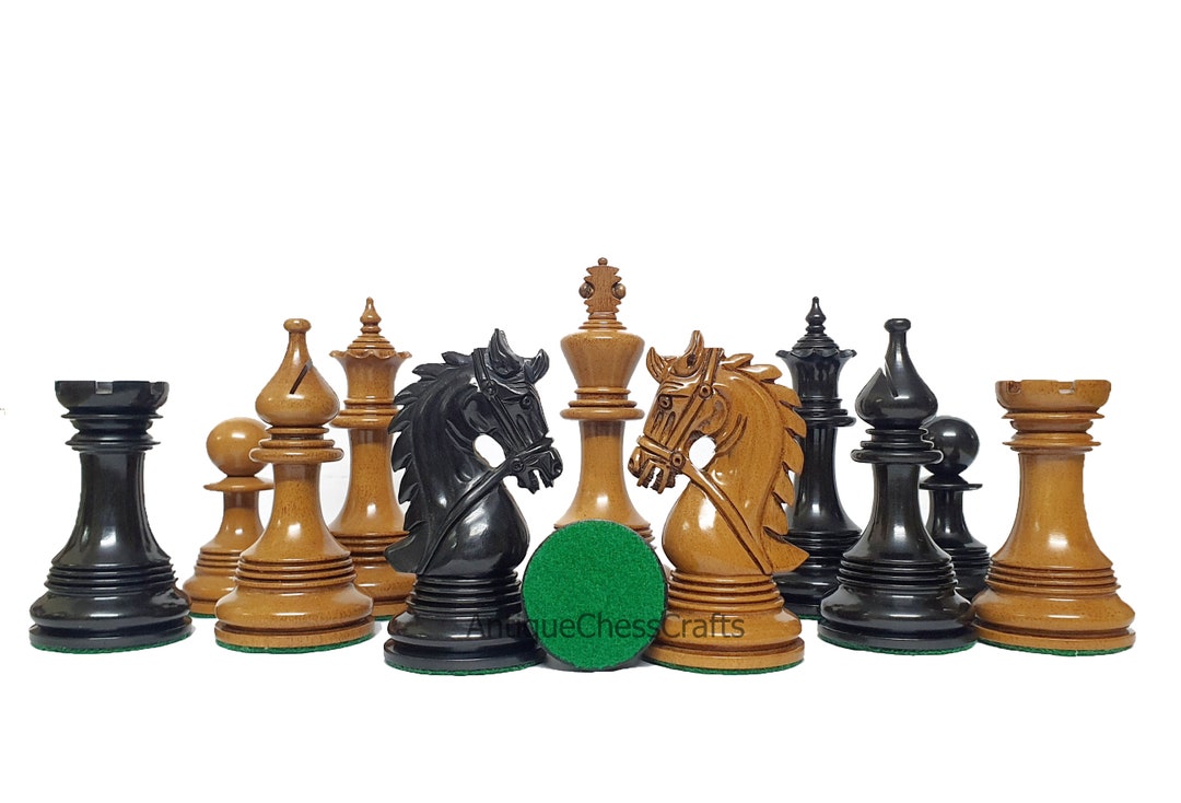 The Preston Series Luxury Chess Pieces 4.4 King Distressed Antiqued ...
