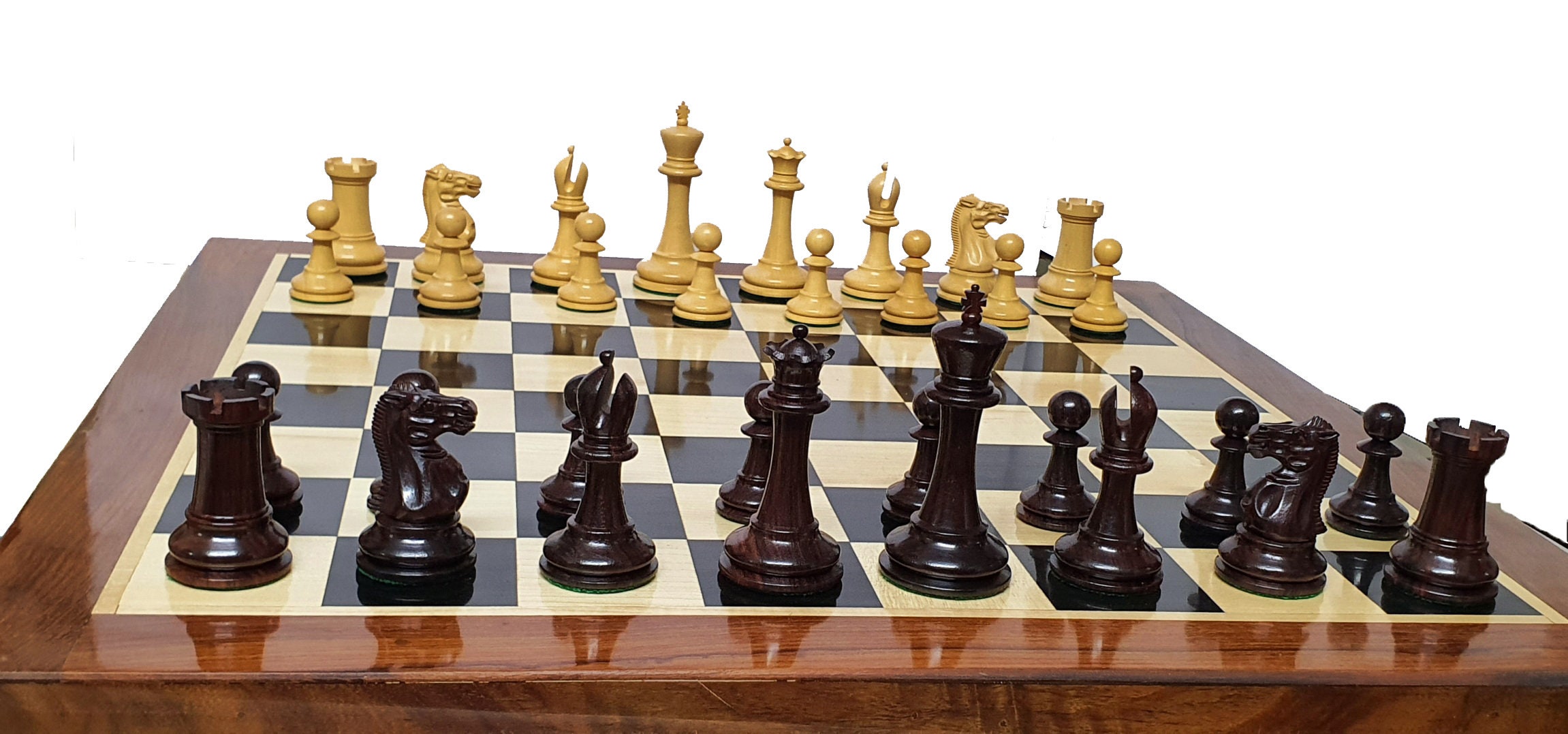 Emil Kemeny 1892-93 Reproduction Staunton Chess Set 3.75" Non Antiqued ...