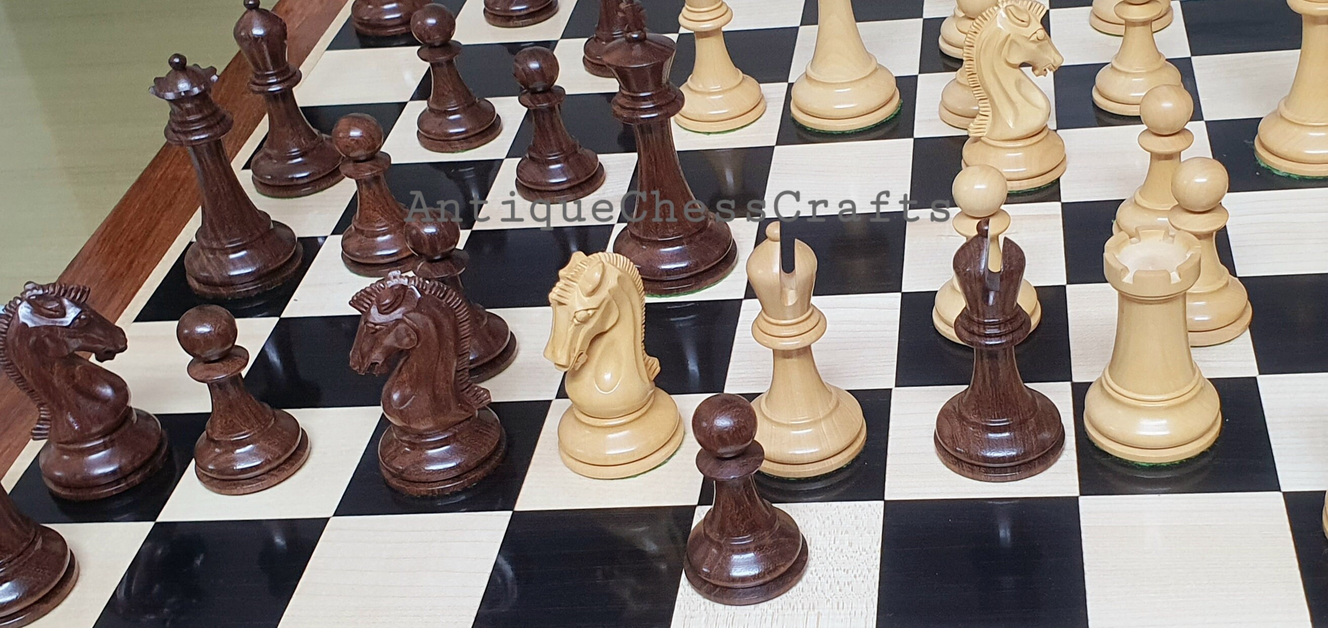 Sinquefield Cup Series Reproduced Staunton Chess Pieces Only Set Double ...