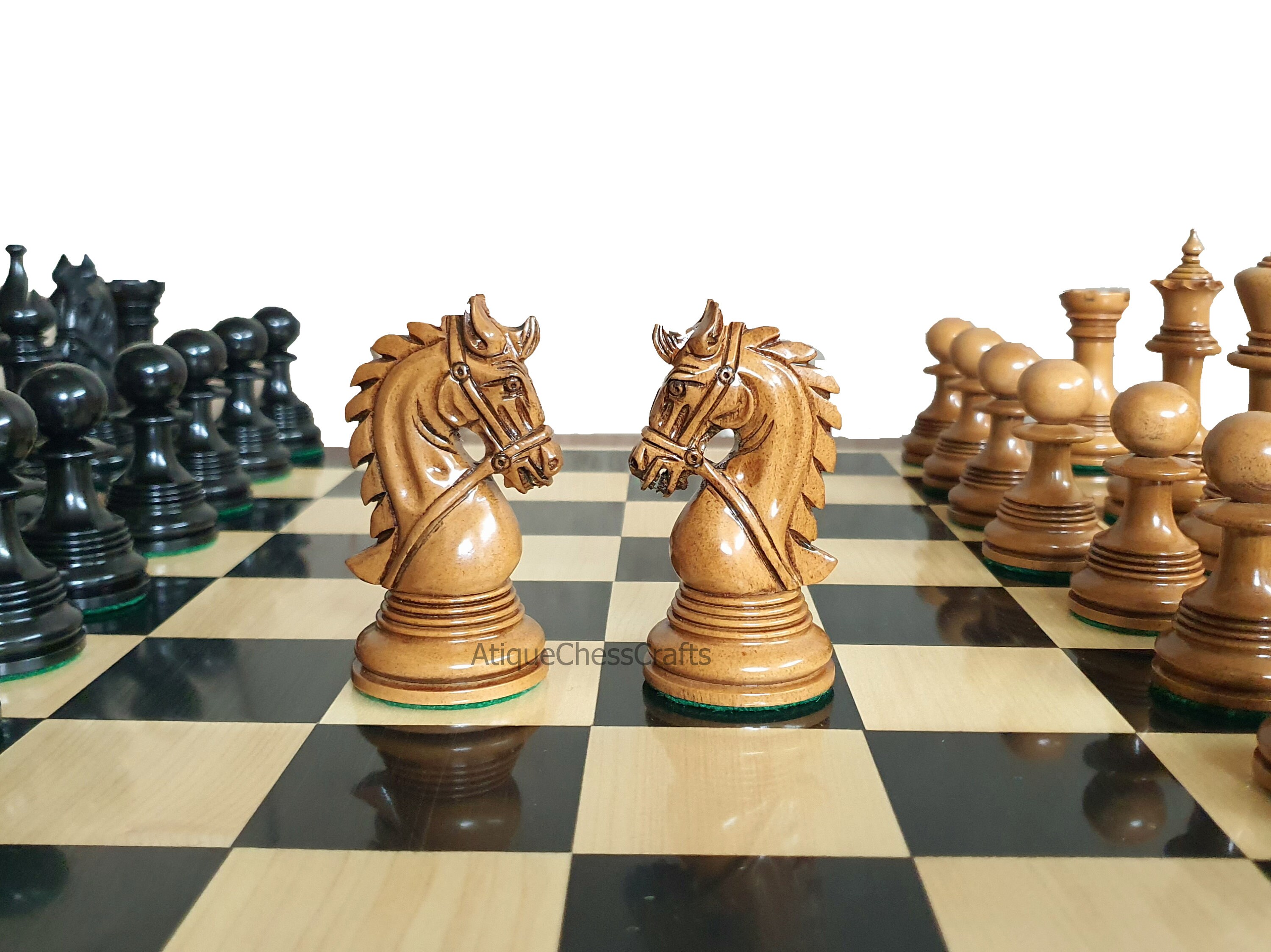 The Preston Series Luxury Chess Pieces 4.4 King Distressed Antiqued ...