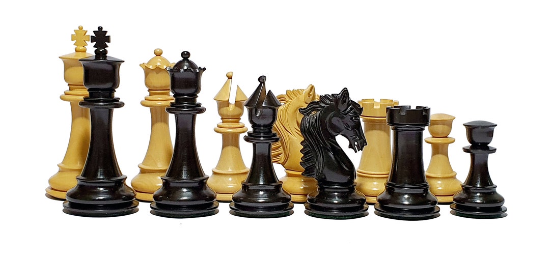 4.5king Cap Luxury Chess Pieces Only Set Triple Weighted - Etsy