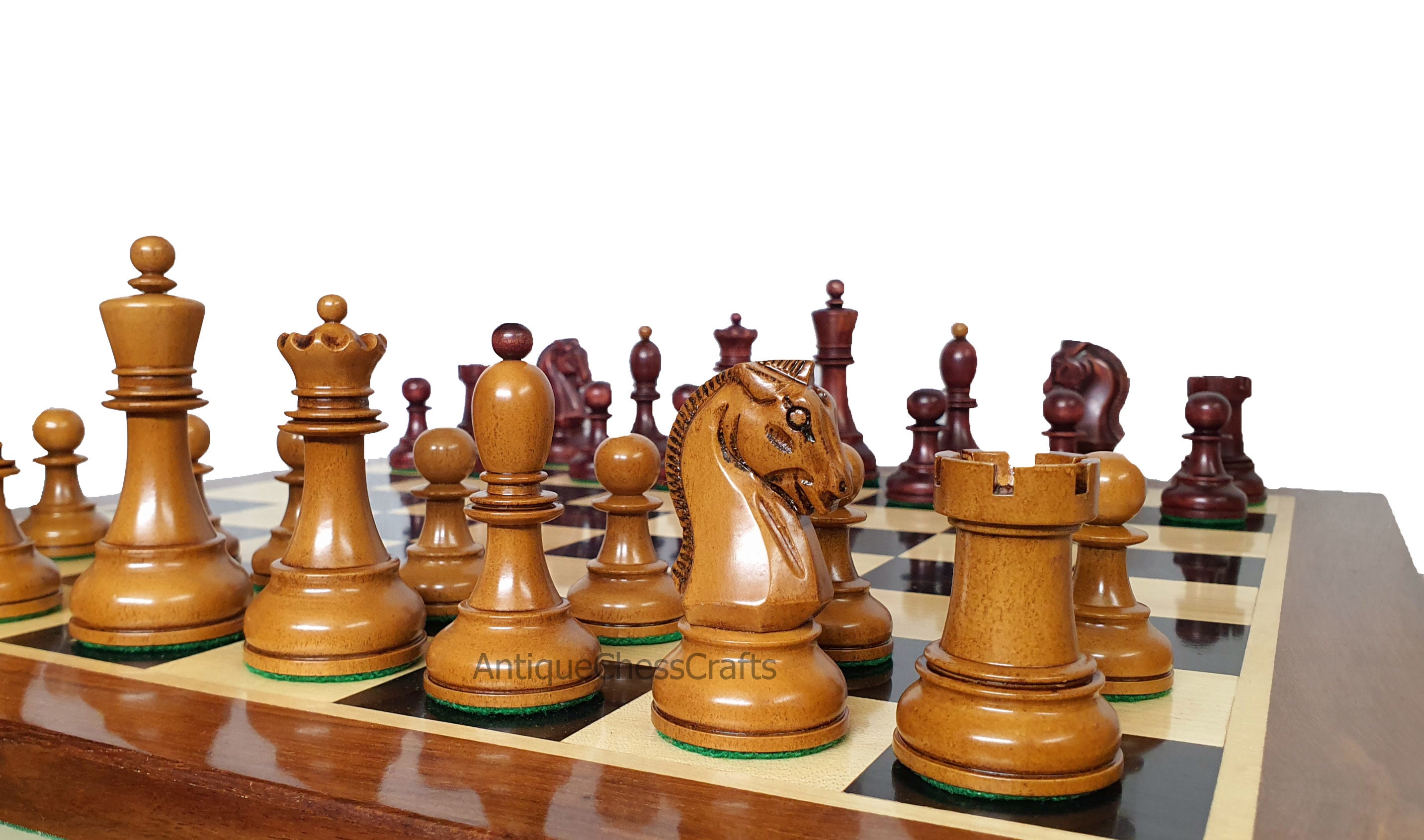 1950s' Fischer Dubrovnik Chess Pieces Only Set Distressed Boxwood ...