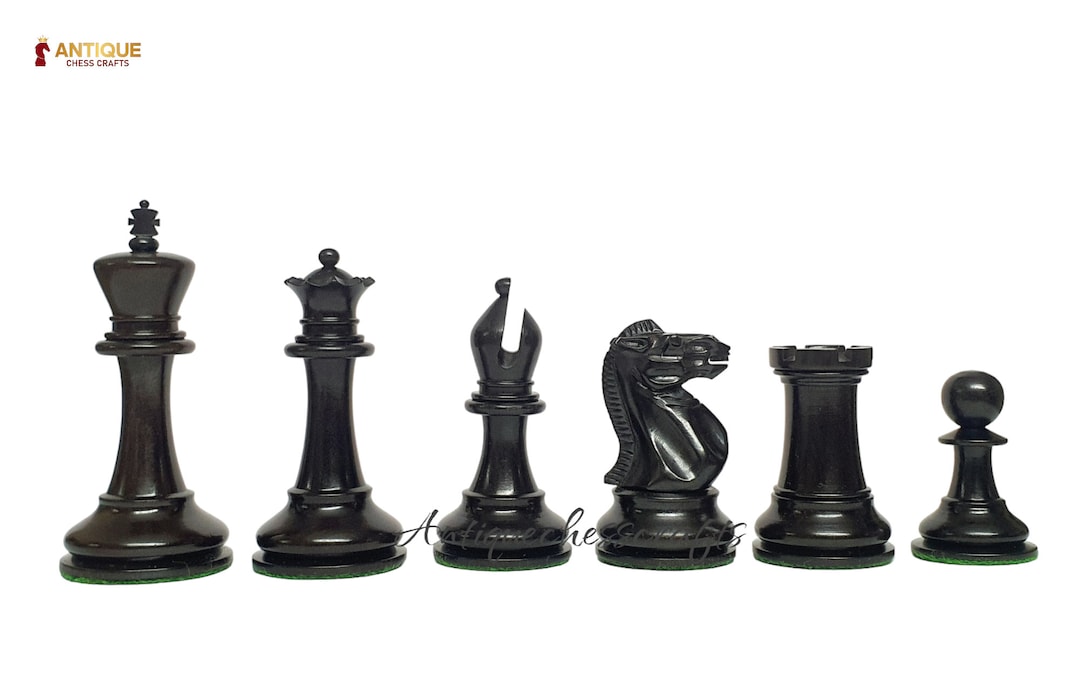 The Staunton Series (jaques Pattern) Chess Pieces in Ebonized & Box ...