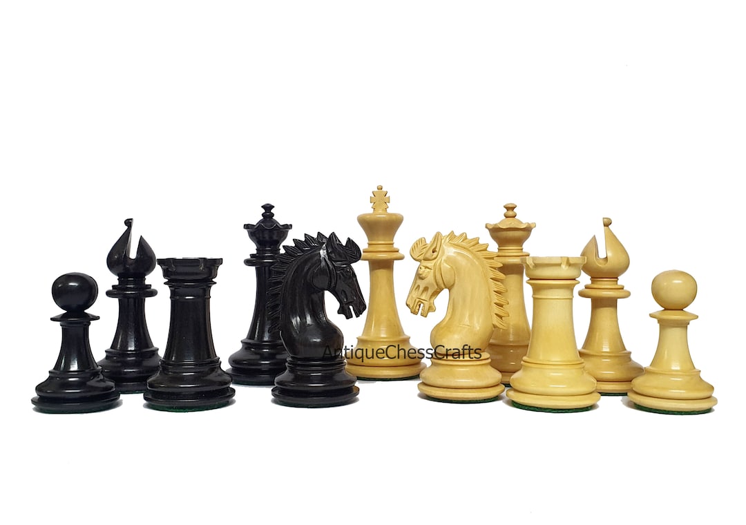 3.75" Sheffield Knight Luxury Chess Pieces Only Set- Double Weighted ...