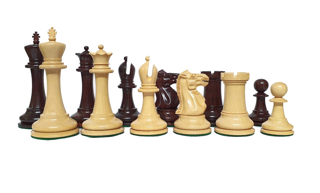 Emil Kemeny 1892-93 Reproduction Staunton Chess Set 3.75" Non Antiqued ...