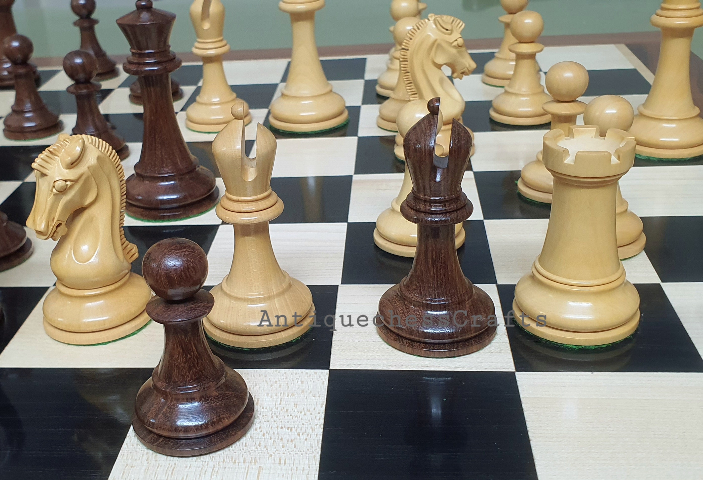 Sinquefield Cup Series Reproduced Staunton Chess Pieces Only Set Double ...