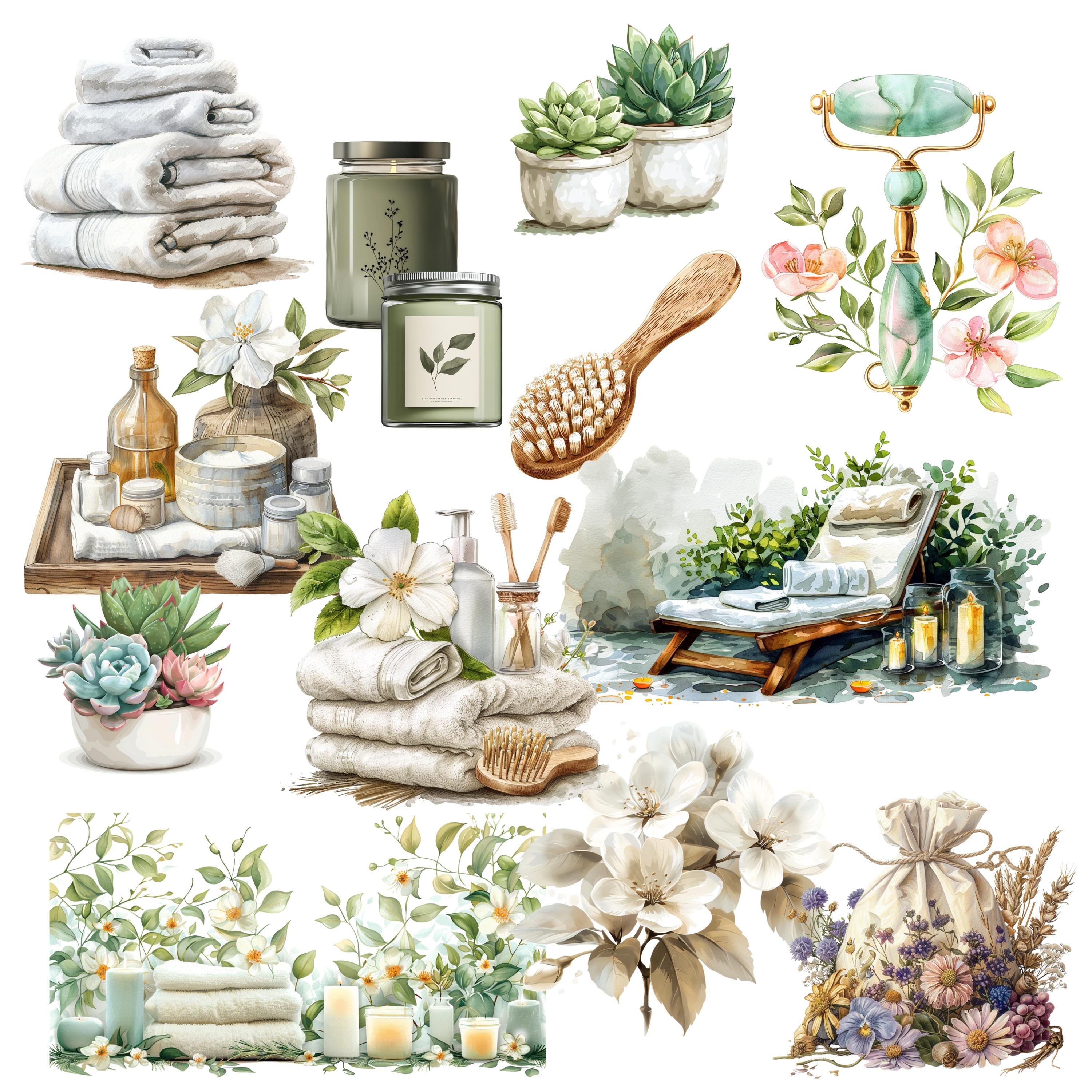 Clipart, Digital, "mom's Spa Retreat", 100 Pngs, Mothers Day, Spa ...