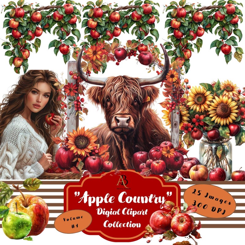 Johnny Appleseed Clipart - Etsy