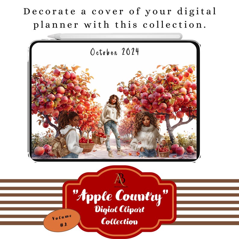 Clipart, Digital, PNG, "apple Country - Vol 3" Fall Clipart Collection ...