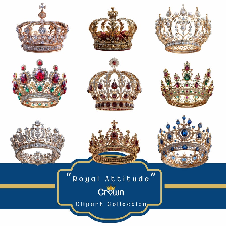 Clipart Digital Clipart Crown Journal Cards Regal Victorian ...