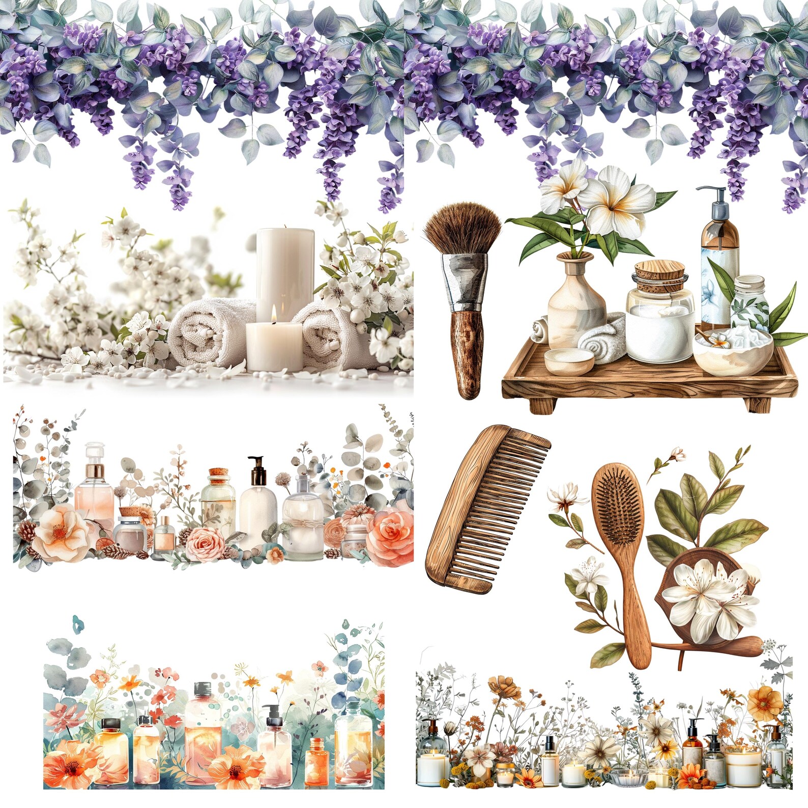 Clipart, Digital, "mom's Spa Retreat", 100 Pngs, Mothers Day, Spa ...