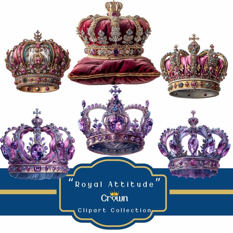 Clipart Digital Clipart Crown Journal Cards Regal Victorian ...