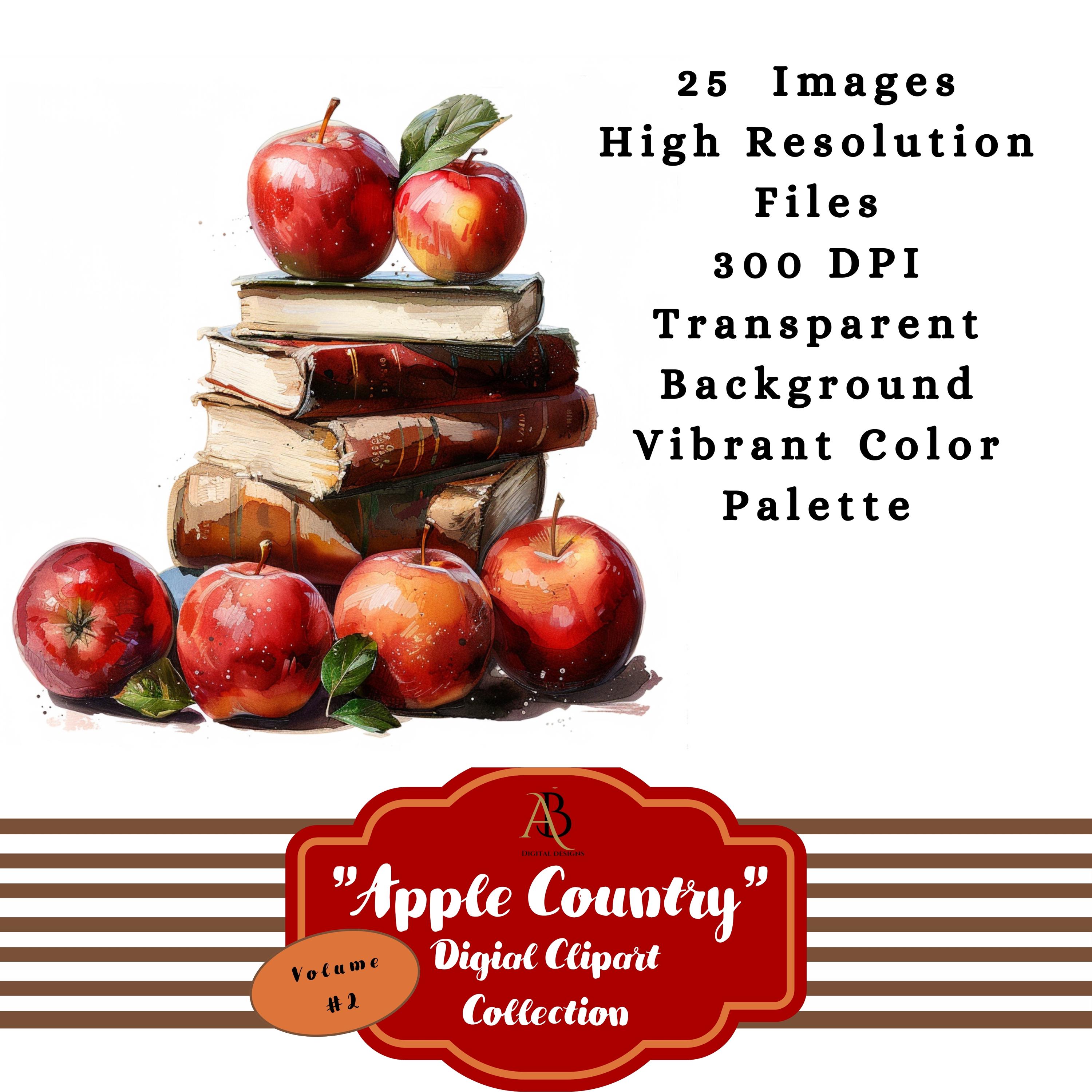 Clipart, Digital, PNG, apple Country Vol 2 Fall Clipart Collection ...