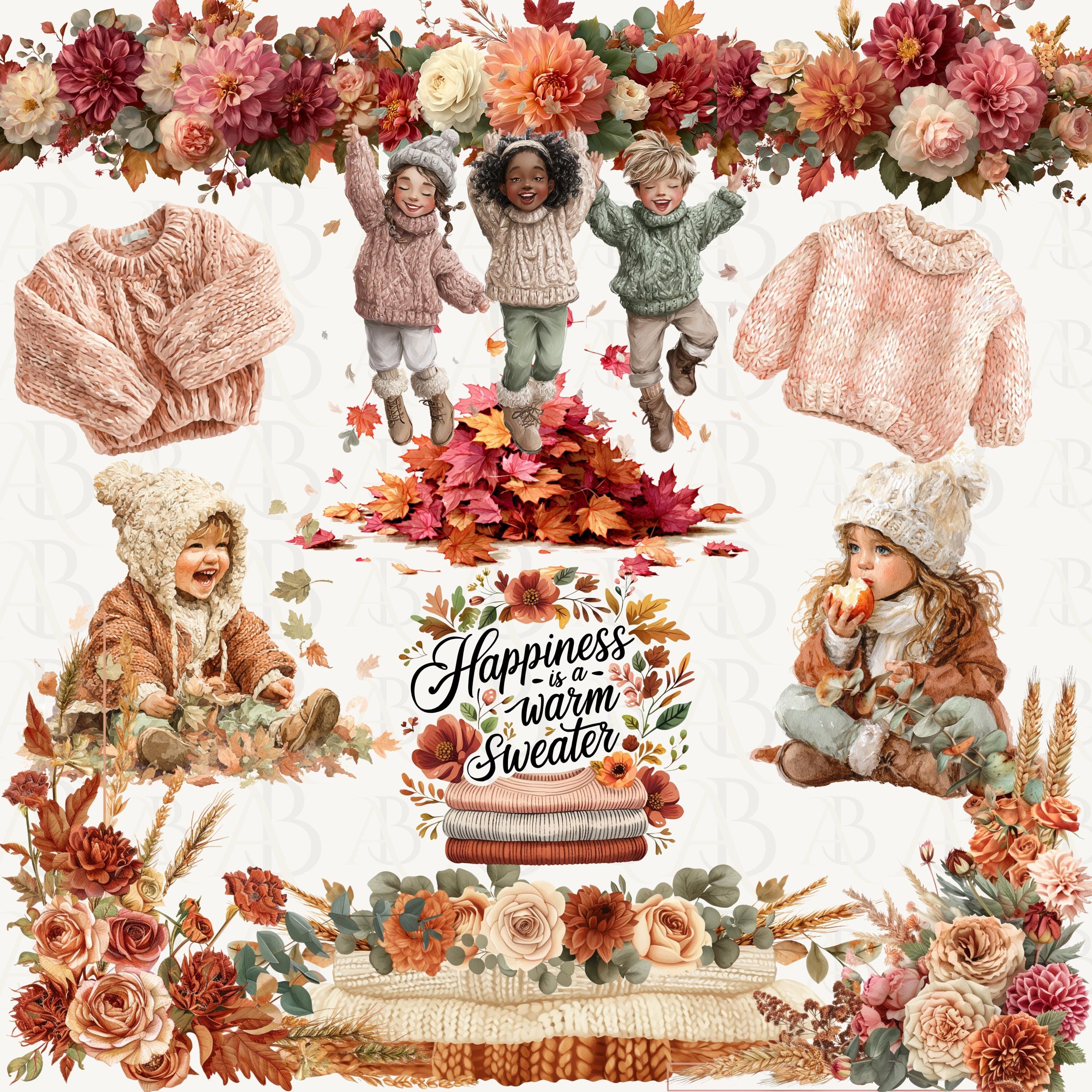 Sweater Weather Clipart, Cozy Autumn Pngs (digital Download) - Etsy