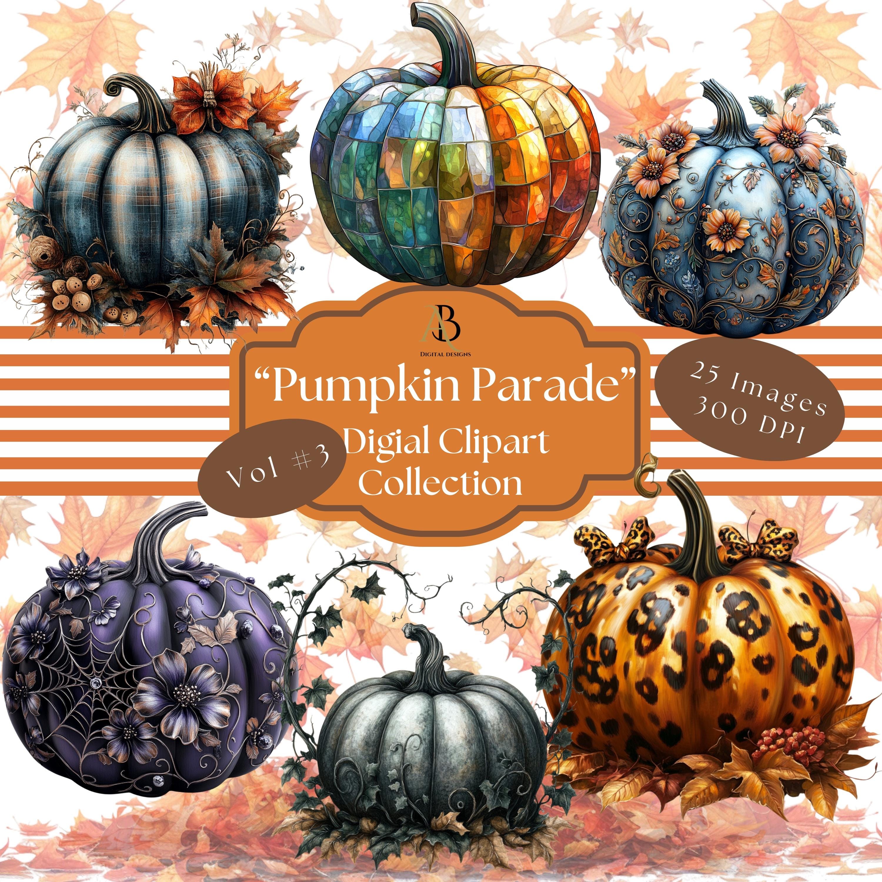 Digital Clipart "pumpkin Parade-vol 3", Fall and Halloween Clipart ...
