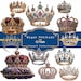 Clipart Digital Clipart Crown Journal Cards Regal Victorian ...