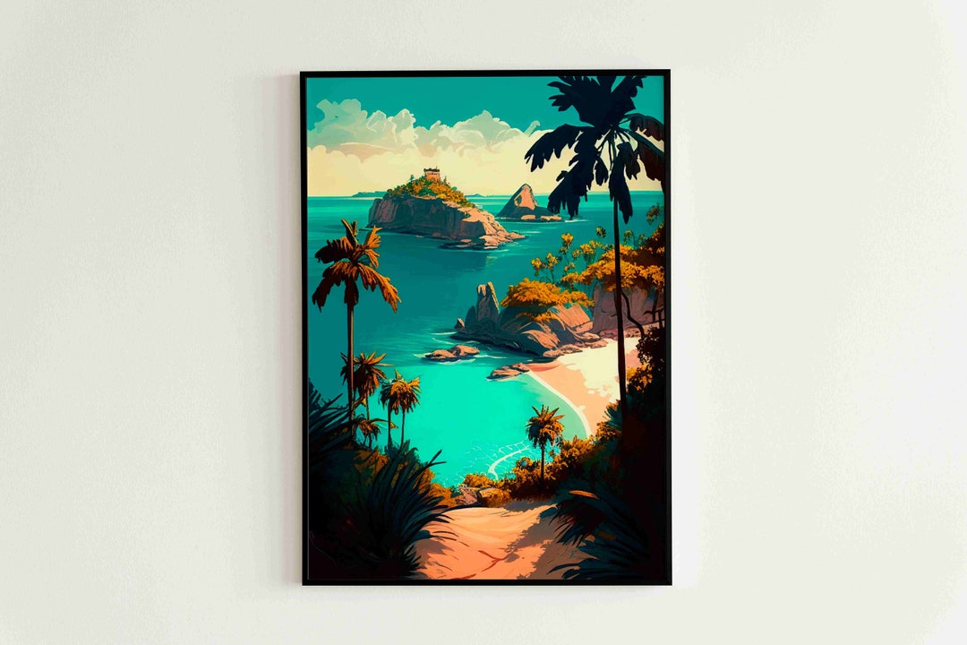 Digital Art | Caribbean Art Print | Caribbean Print | Caribbean Wall ...